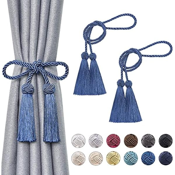 Click here for W829 2 Pack Double-Ended Tassel Curtain Tiebacks H... prices