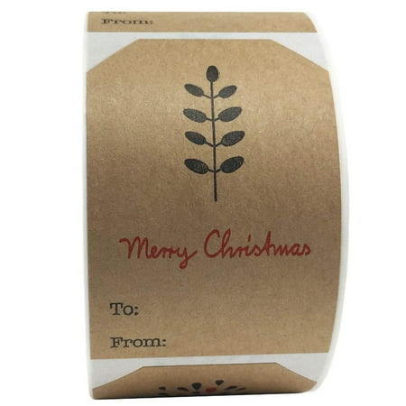 Natural kraft brown solid color self-adhesive gift tags, 50*76mm 2 x 3 ...