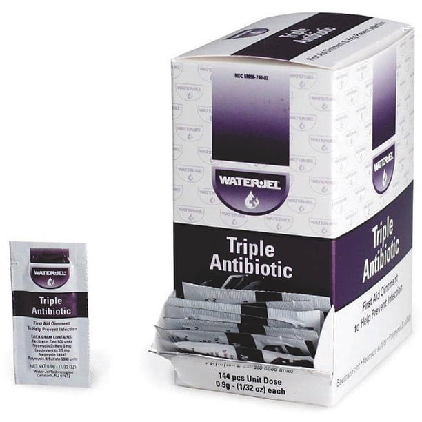 Triple Antibiotic Ointment Pack, .9Gm, 144 Per Box - Walmart.com ...