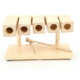 Wood Percussion Block 5 Tones Rhythm Maple Blocks with Hammer for ...