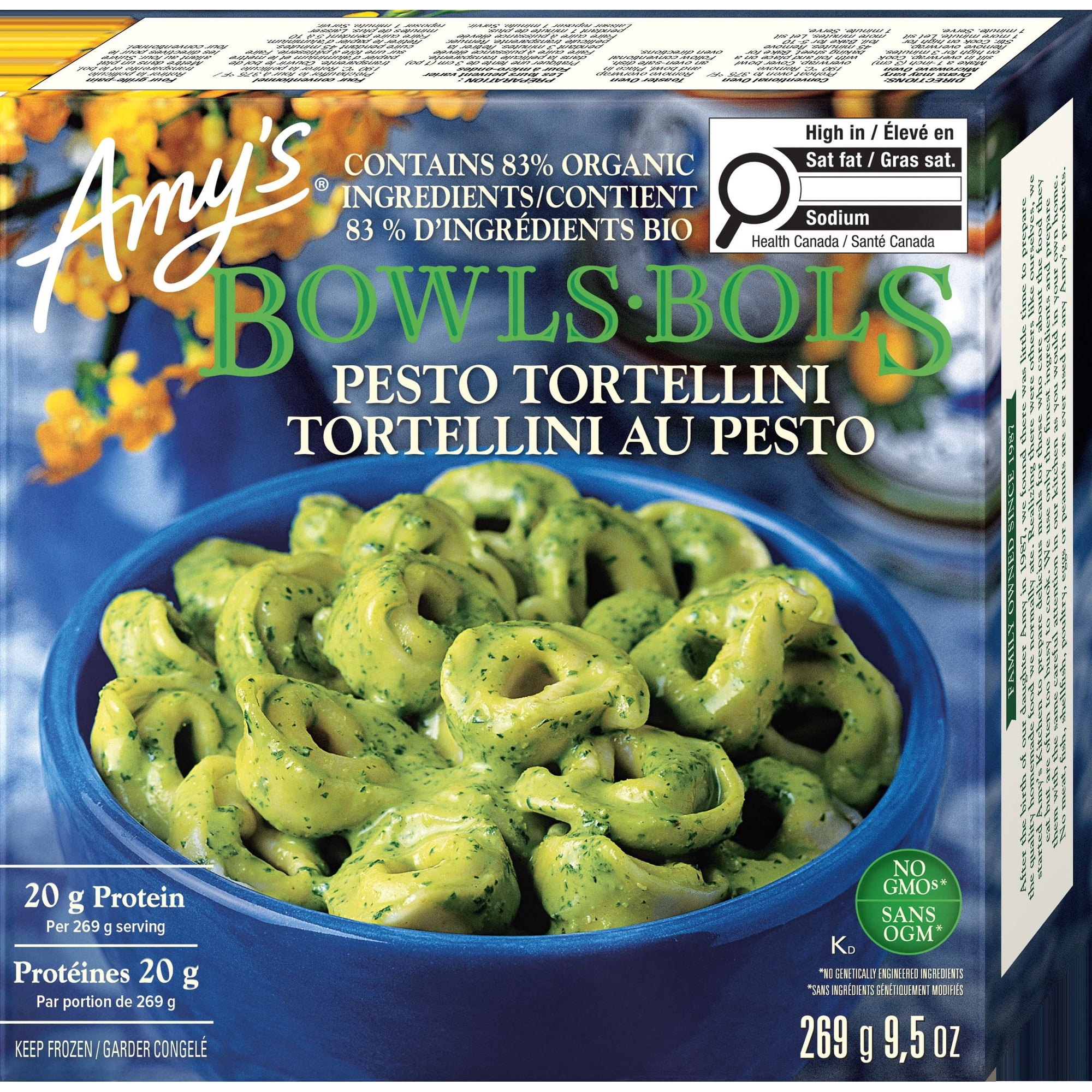 Click here for Amys Kitchen Amys Pesto Tortellini Bowl 269g prices