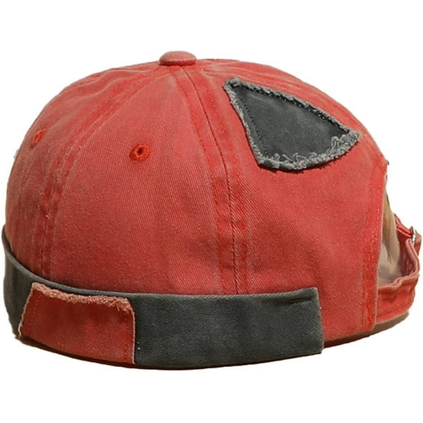 Faringoto Men's Retro Patch Hole Beggar Hat Docker Beanie Cap Brimless ...