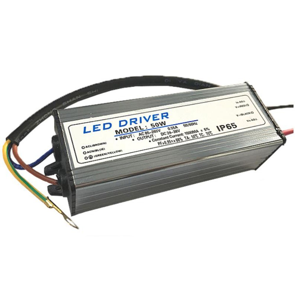 LED Driver 50W (1500MA) Power Supply Floodlight LED Transformer IP66 ...