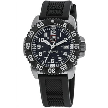 Luminox 0329 Men's Sea Turtle Giant Black Dial Rubber Strap Watch ...