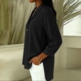 ATOYSOY Womens 2026 Shawl Collar Tops 3/4 Sleeve Casual Blouses High ...