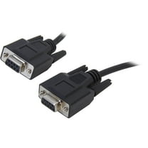 C2G 6ft Serial RS232 DB9 Null Modem Cable with Low Profile Connectors M/F - In-Wall CMG-Rated ...
