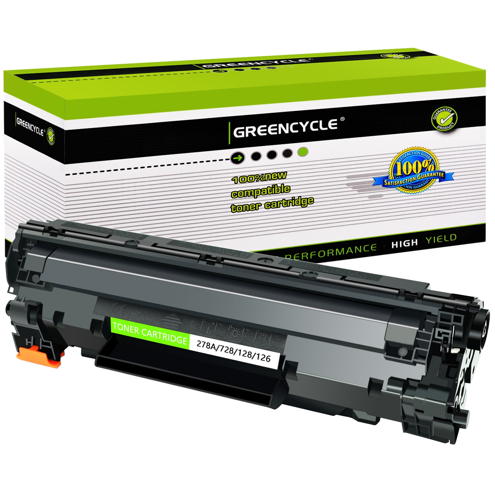 GREENCYCLE 1 Pack Compatible 128 Black Toner Cartridge Replacement for ...
