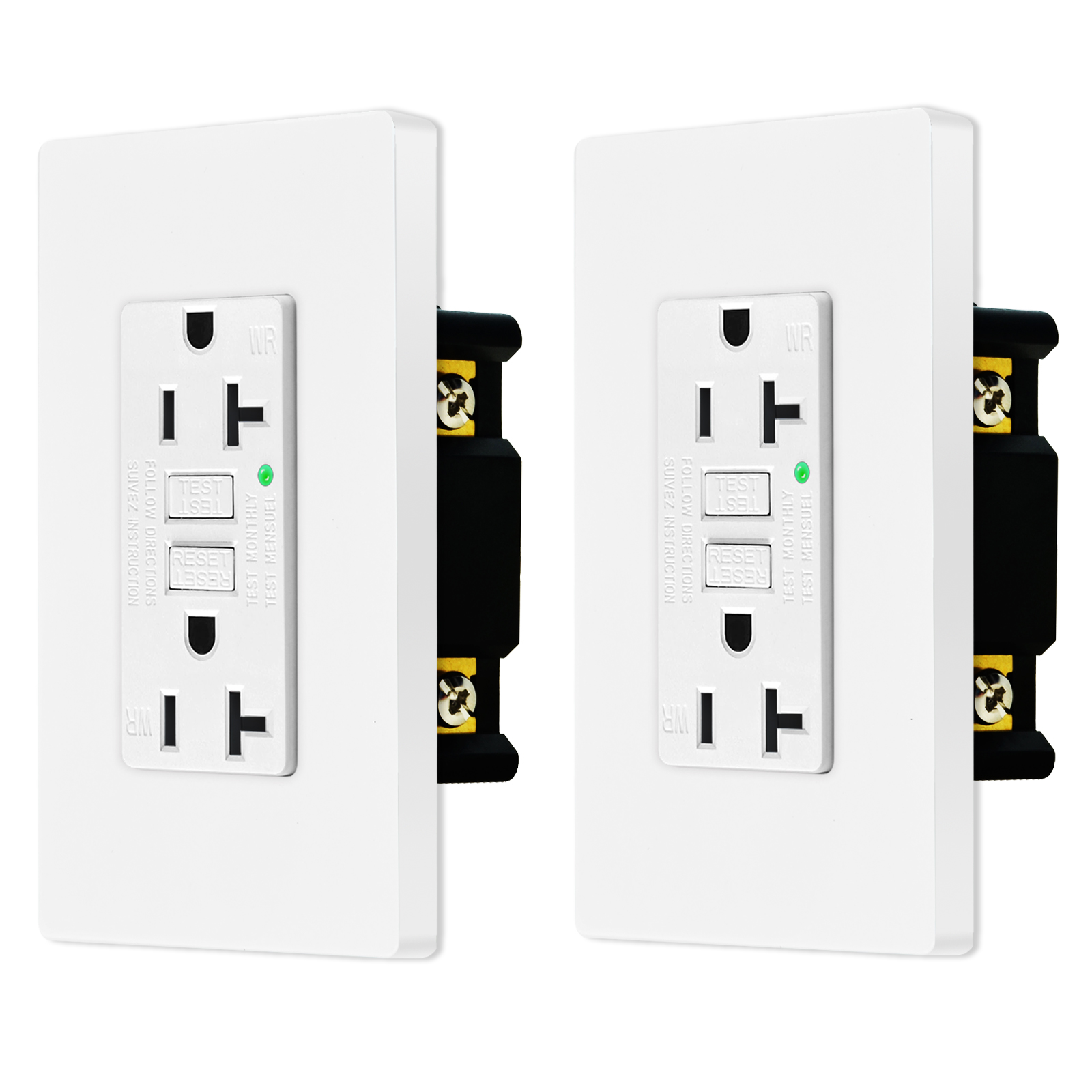 20amp GFCI Outlets, Non-Tamper-Resistant GFI Duplex Receptacles with ...