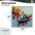 Fox's Voyage on Canoe Gray Framed Giclee Art, design by Adam Swanson ...