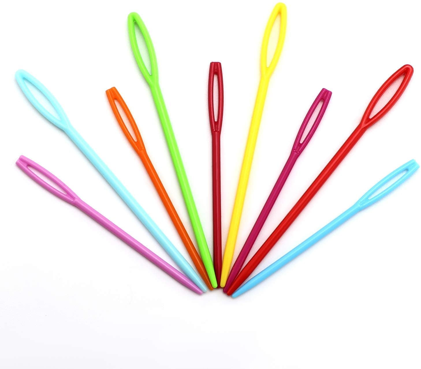 100Pcs Plastic Sewing Needles, Colorful Safety Yarn Lacing Weaving ...