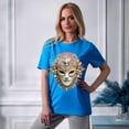 Carnival Mask Graphic T-Shirt Unisex 100 Cotton With Antique Gold Art ...