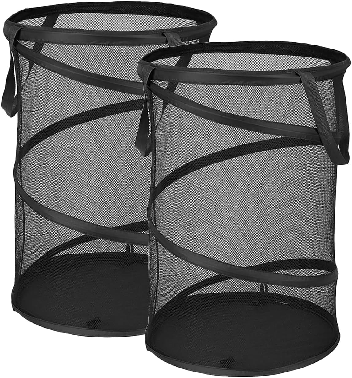 shiyou-2-Pack Mesh Pop Up Laundry Hamper Collapsible Laundry Basket ...