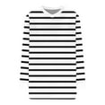 BiZtdJrK Women's Casual Tee Shirts Color Block Striped Print Long ...