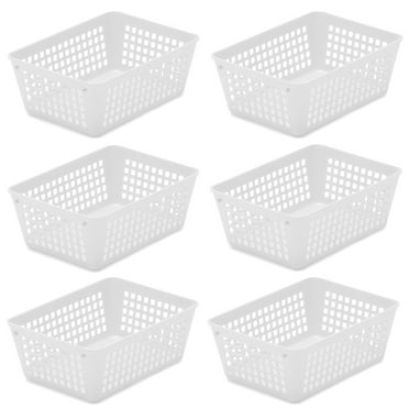 YBM Home Large Plastic Storage Basket with Handle for Home and Office ...