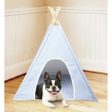 Precious Tails Ticking Stripe Canvas Pet Tee Pee - Walmart.com