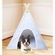Precious Tails Ticking Stripe Canvas Pet Tee Pee - Walmart.com