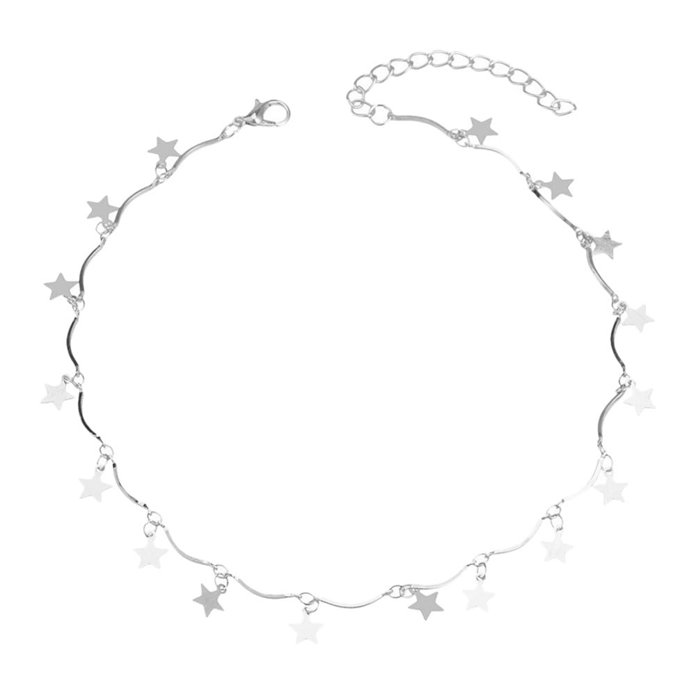 Click here for Choker Boho Color Chain Star Maxi Choker Necklace... prices