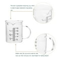 QUMONIN 250ml Glass Measuring Cup with Handle and Lid for Precise ...