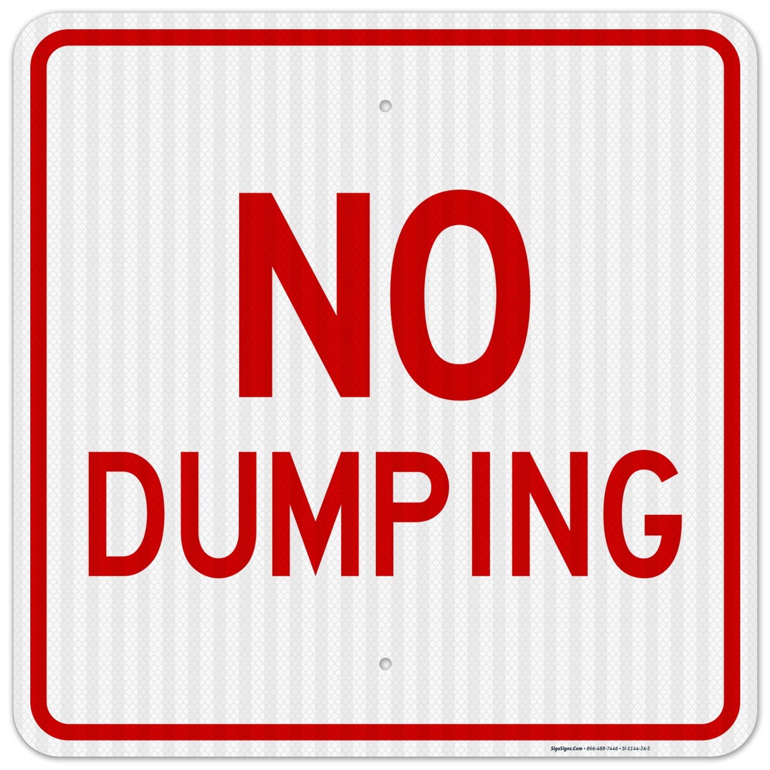 No Dumping Sign, - Walmart.com