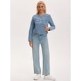 DARING DIVA Women's Collarless Long Sleeve Button Down Casual Denim ...