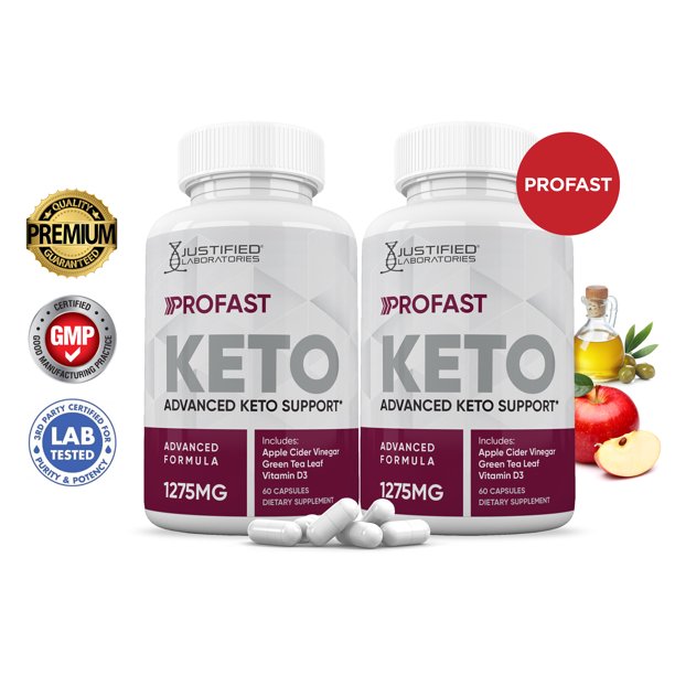 (2 Pack) Profast Keto ACV Pills 1275mg Alternative to Gummies Dietary Supplement 120 Capsules ...