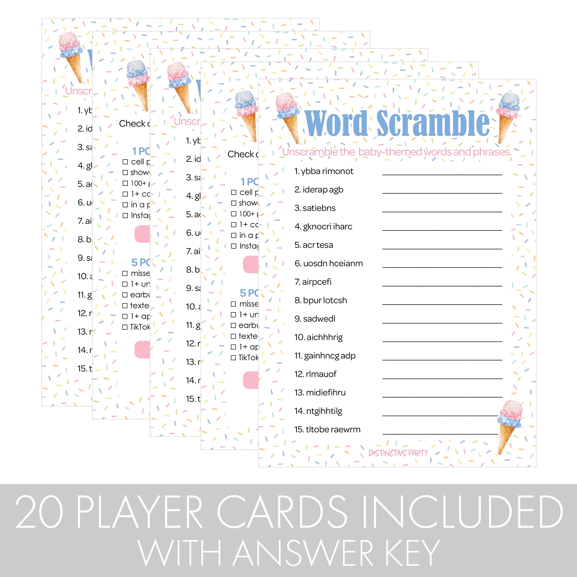 Buy What's the Scoop Gender Reveal Baby Shower Game Bundle - What's On ...