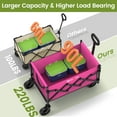 Collapsible Wagon Cart with Wider Wheels, 330lbs Heavy Duty Foldable ...