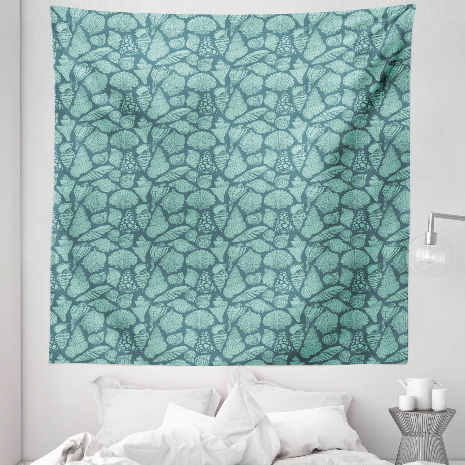 Shells Tapestry, Marine Concept Elements Design of Seashells and Ladder ...