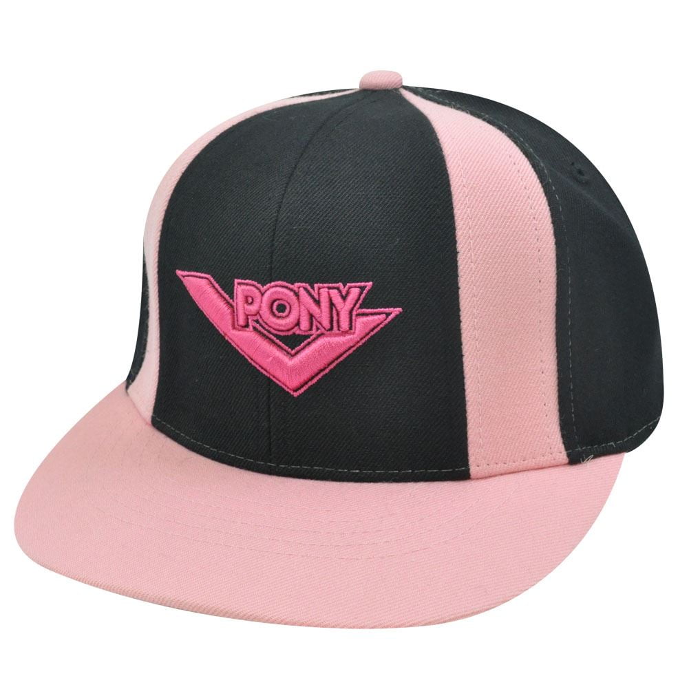 PONY BLACK PINK HOT HAT CAP FLAT BILL UNISEX LARGE - Walmart.com
