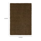 Mainstays Traditional Solid Brown Suede Shag Indoor Room Rug, 3' x 4'8 ...