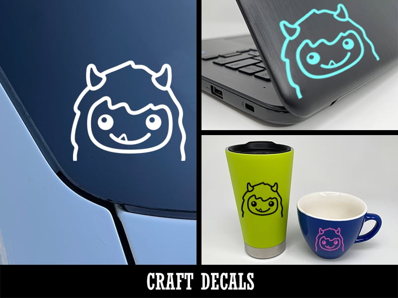 Peeking Yeti Abominable Snowman Craft Vinyl Indoor Outdoor Decal ...