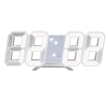 LED Digital Clock Wall Deco Glowing Night Mode Adjastable Electronic Table Clock Wall Clock ...