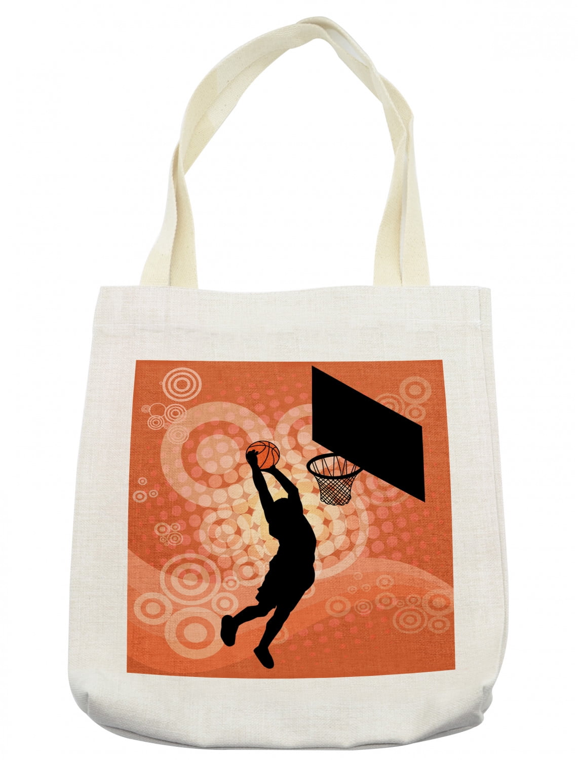Basketball Tote Bag, Basketball Player Silhouette Athlete Competition ...
