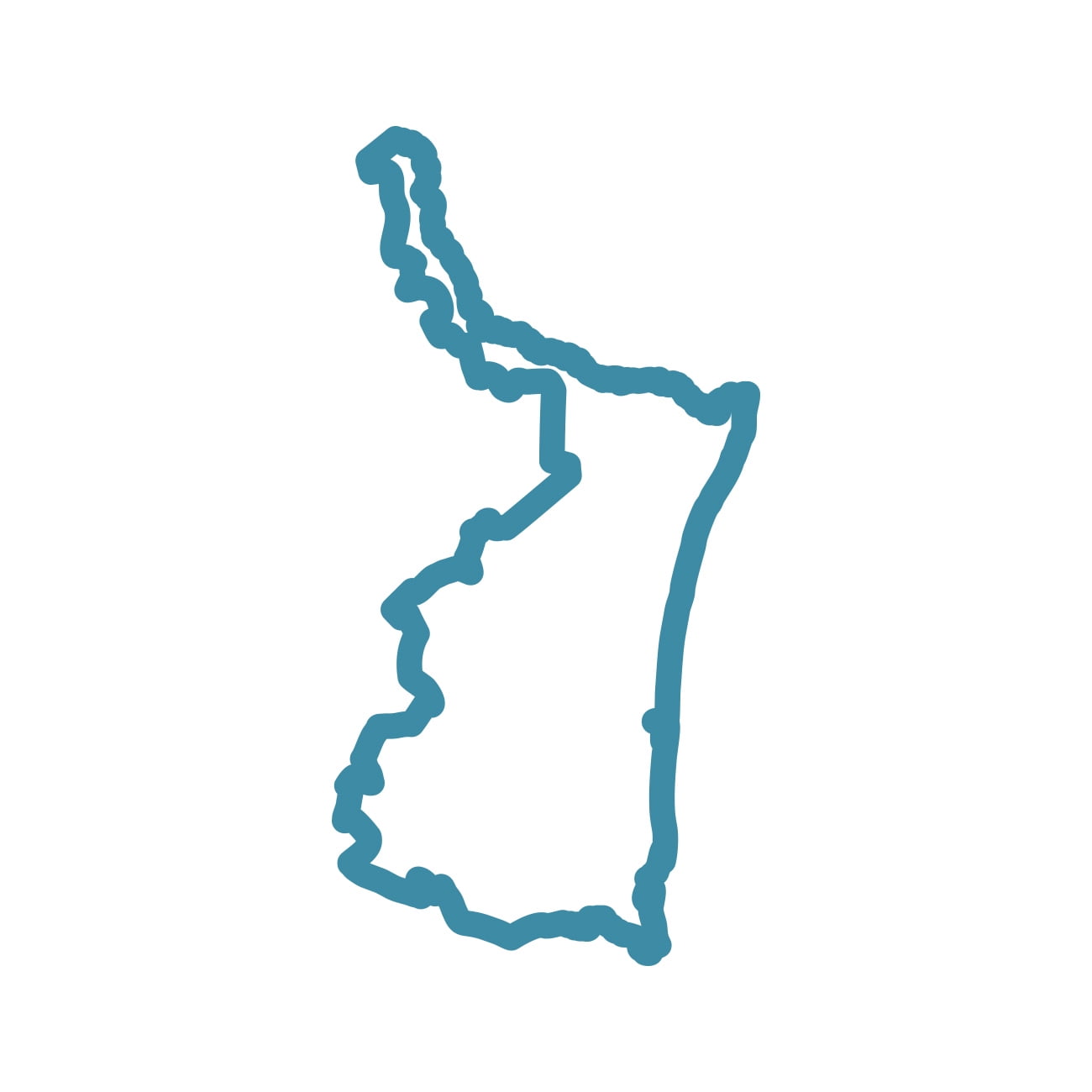 Tamaulipas State Shaped Sticker Decal Die Cut - Self Adhesive Vinyl ...