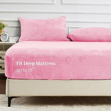 Bare Home Soft Microfleece Cozy Fitted Sheet - Queen, Deep Pocket ...