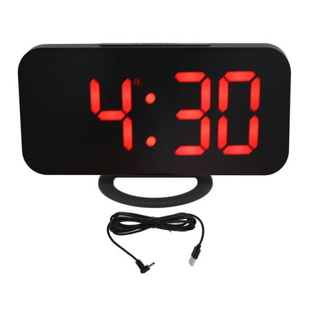Multi Functional Clock,Digital Mirror Clock Dimmable Digital Mirror ...