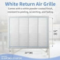20"W x 16"H [Duct Opening Size] Steel Return Air Grille, Air Return ...