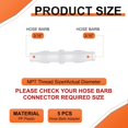 5 Pack Plastic Hose Barb to Adapter, 3/16" x for Home Gardening, Water ...