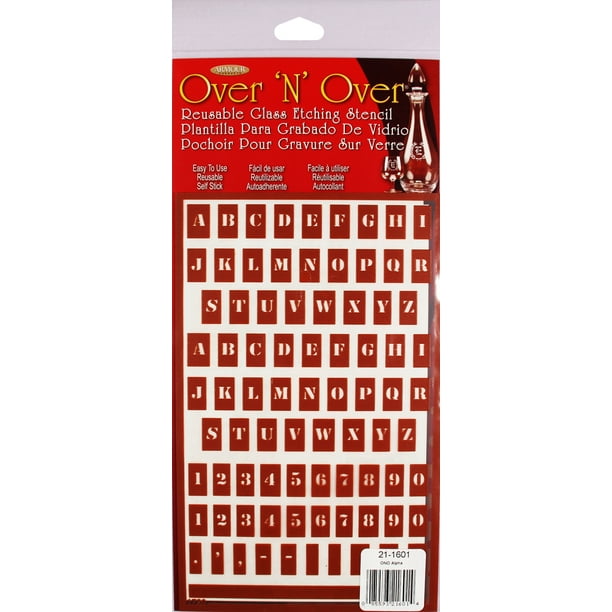 Over 'N' Over Reusable Stencils 5"X8"-Small Letters - Walmart.com