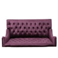 Noble House Lawrence Button Tufted Velvet Loveseat, Raisin - Walmart.com