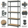 Topeakmart 4 Pieces of 5 Tiers Boltless Storage Shelf Goods Rack for ...