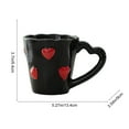 3D Heart Coffee Mug Pink Love Ceramic Cup Valentine's Day Couple Mug ...