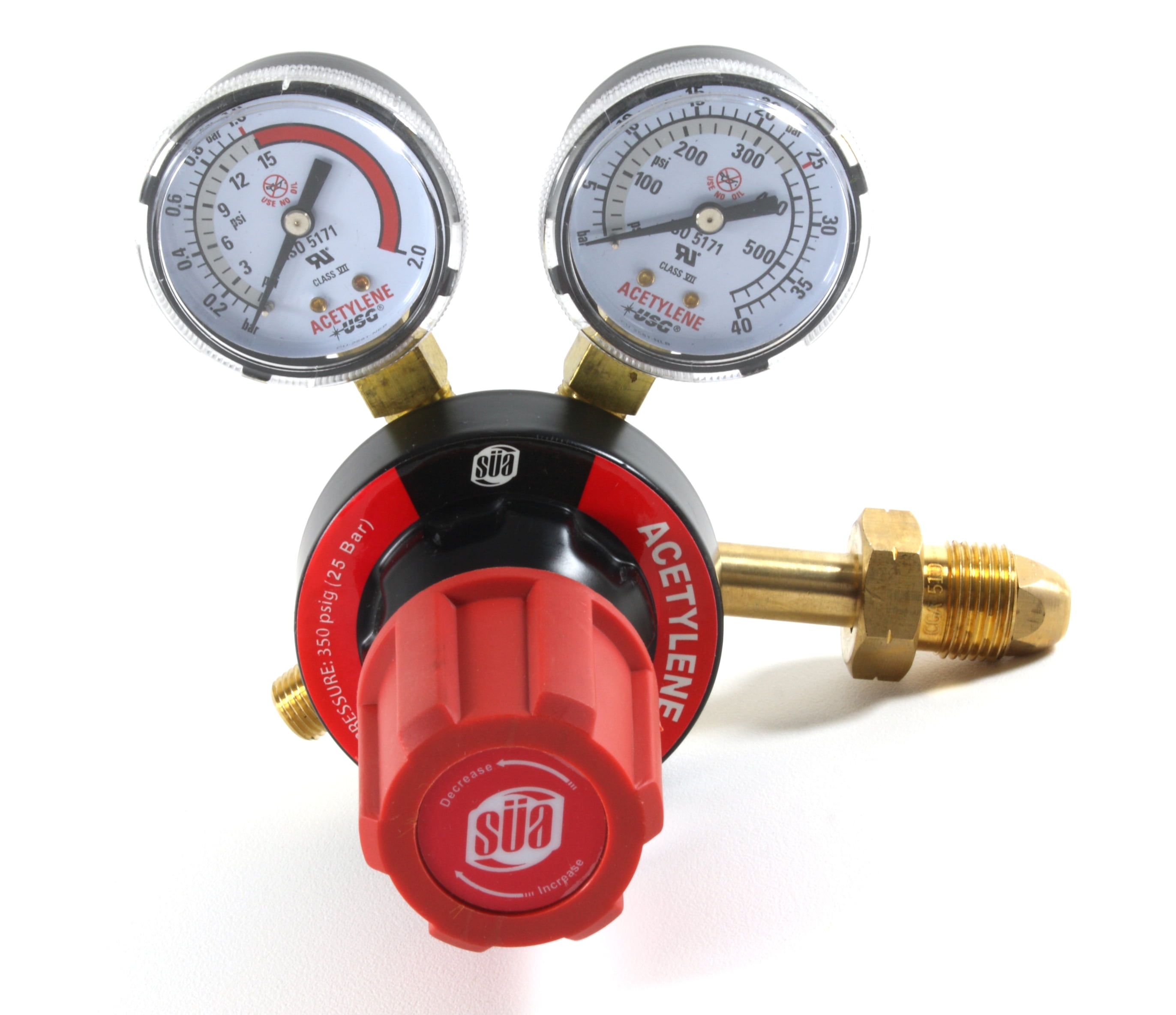 SÜA Acetylene Regulator Welding Gas Gauges - Compatible with Victor ...