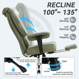 ATMILD High Back Ergonomic Leather Office Chair with Footrest, Big and ...