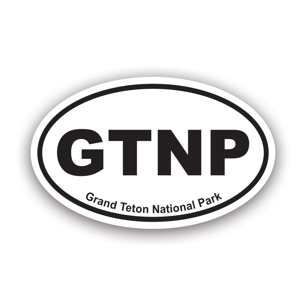 Grand Teton National Park Oval Sticker Decal - Self Adhesive Vinyl ...