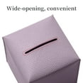 KEEPJOY Square Tissue Box Cover, Purple Pu Leather Tissue Box Holder ...