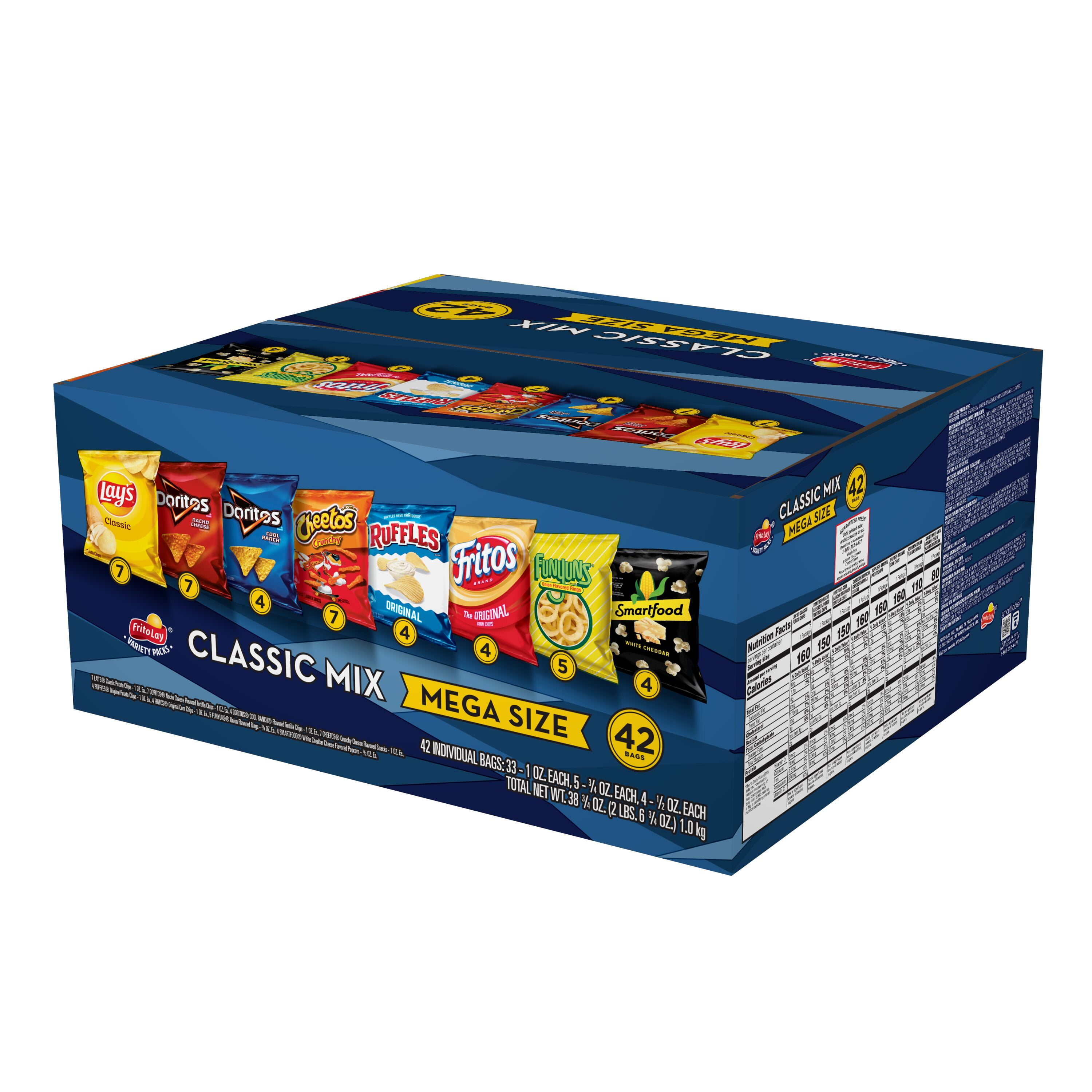 Frito-Lay Classic Mix Mega Size Variety Pack, 42 Count