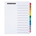 Office Essentials Table & Tabs Jan-Dec Dividers, 12-Tabs, White Body ...