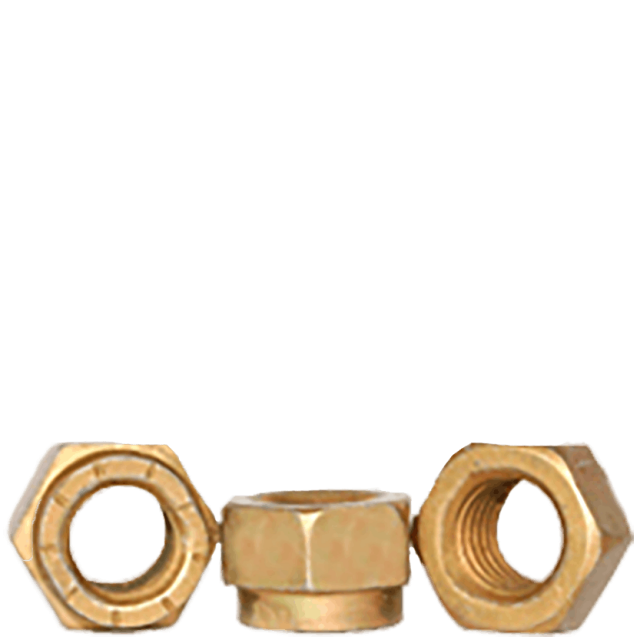 3/8-16 Non Flanged Stover Style Hex Collar Locknuts / Grade 9 / Cadmium ...