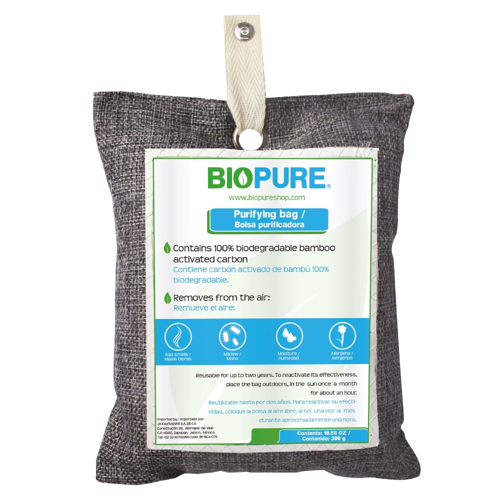 Kit bolsas purificadoras - Carbón activado 100% biodegradable - Bambú ...